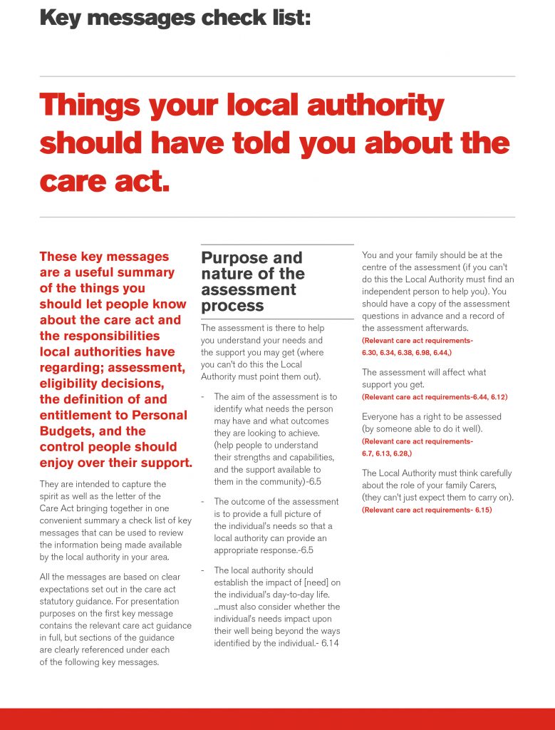 Choice & Control Under the 2014 Care Act - In Control